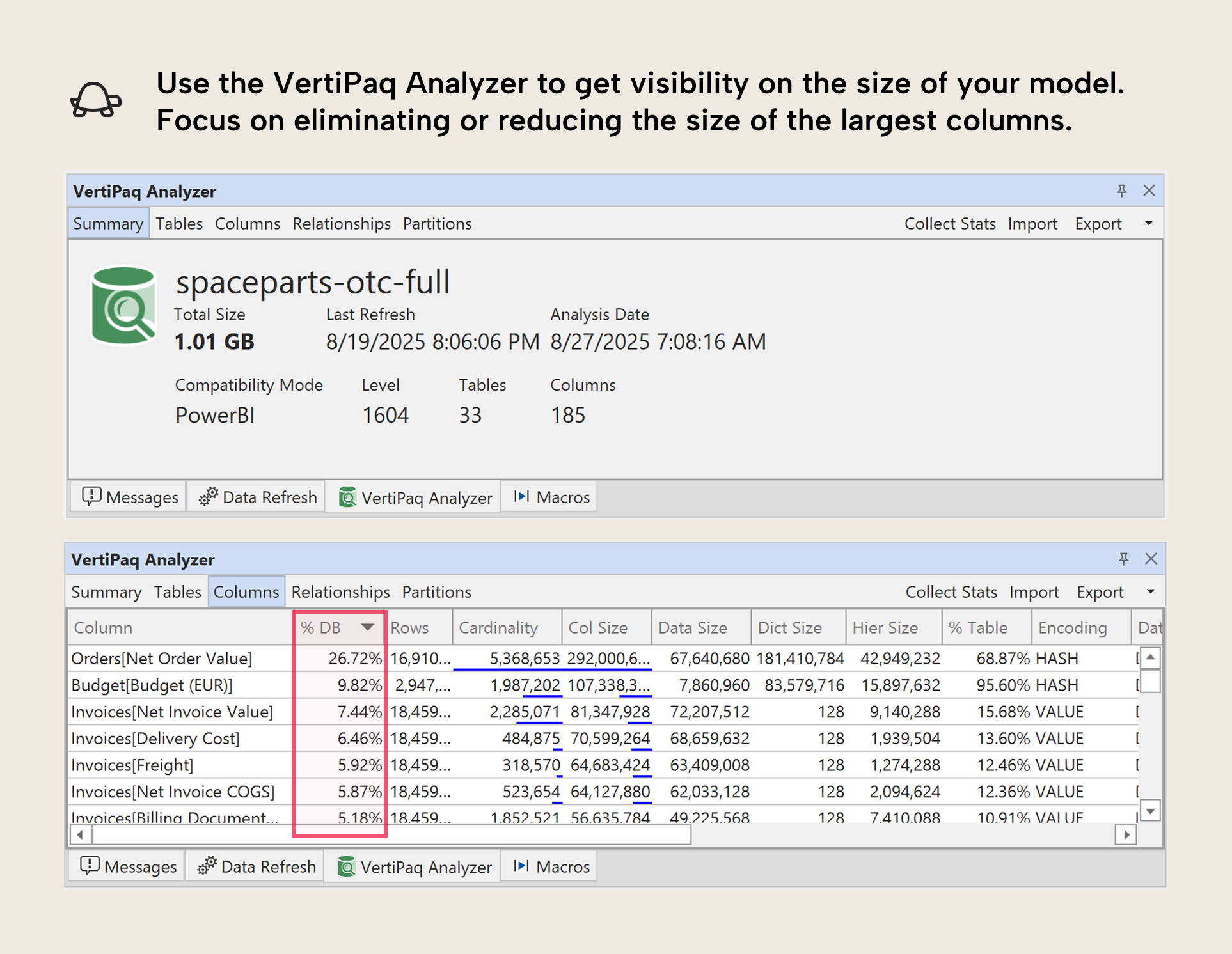 Power BI report optimization for beginners