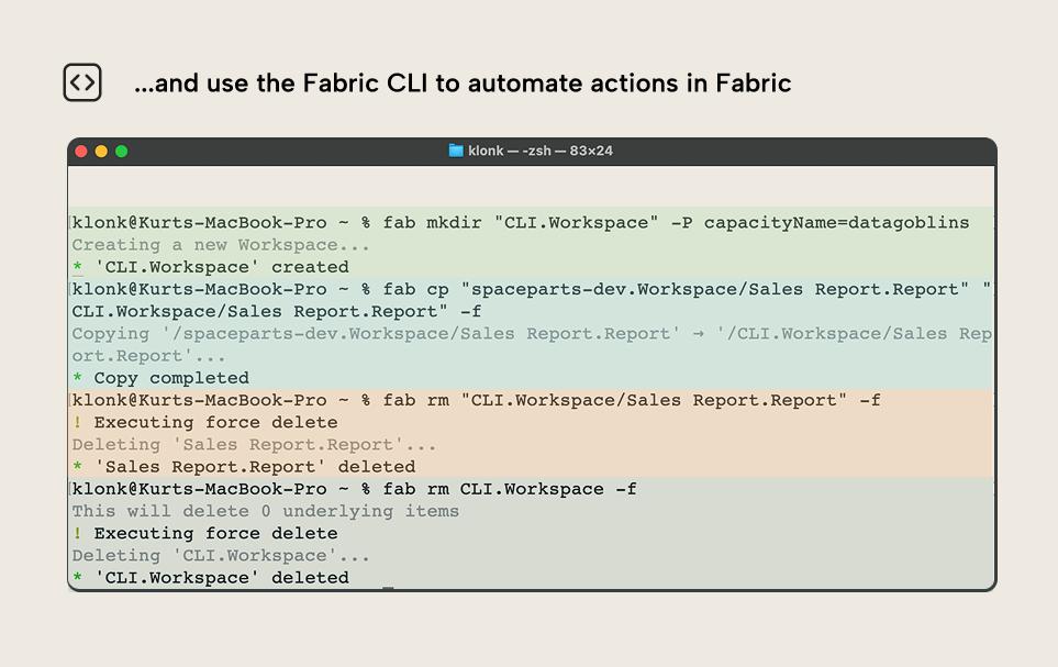 The Fabric command line interface in simple terms