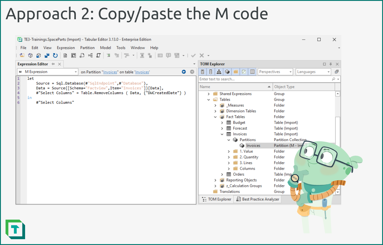 Connect to and transform data for a semantic model