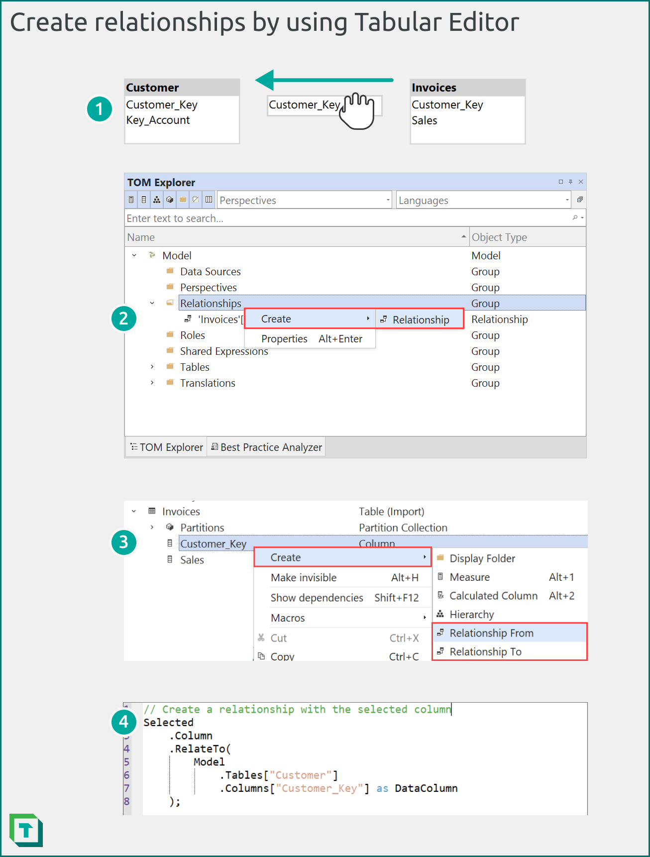 Create semantic model relationships