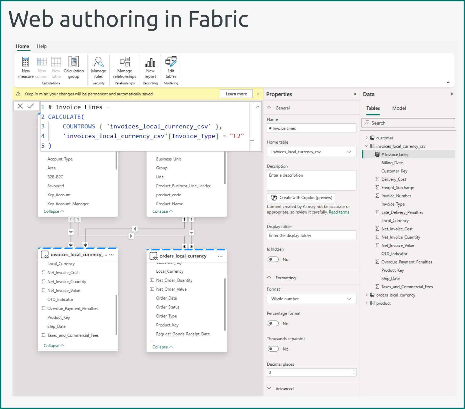 Write DAX for a semantic model