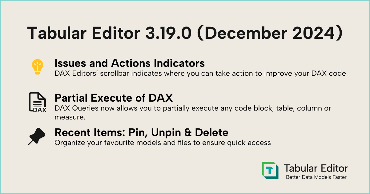 Tabular Editor 3: December 2024 Release